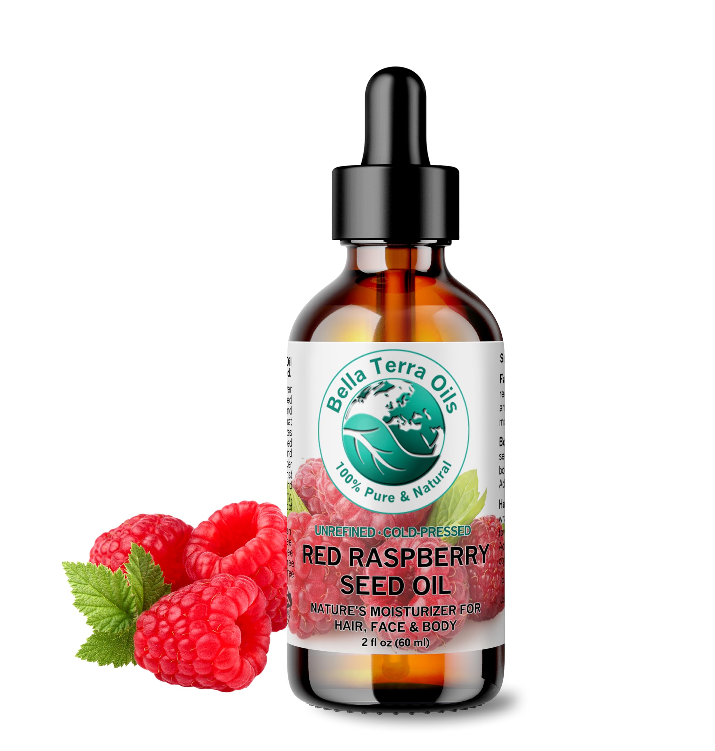 Amazon.com : Bella Terra Oils - Red Raspberry Seed Oil 2 oz - Bursting ...