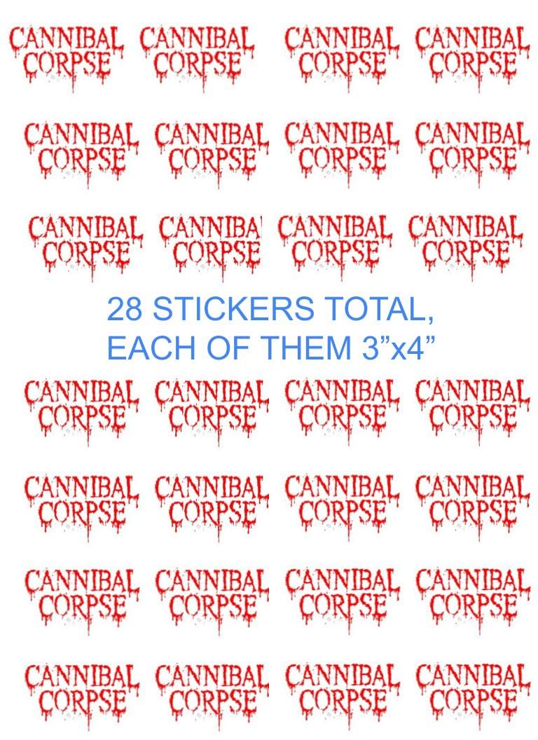 Amazon.com: 3 Pcs Value Pack Cannibal Decal Corpse Sticker Waterproof ...