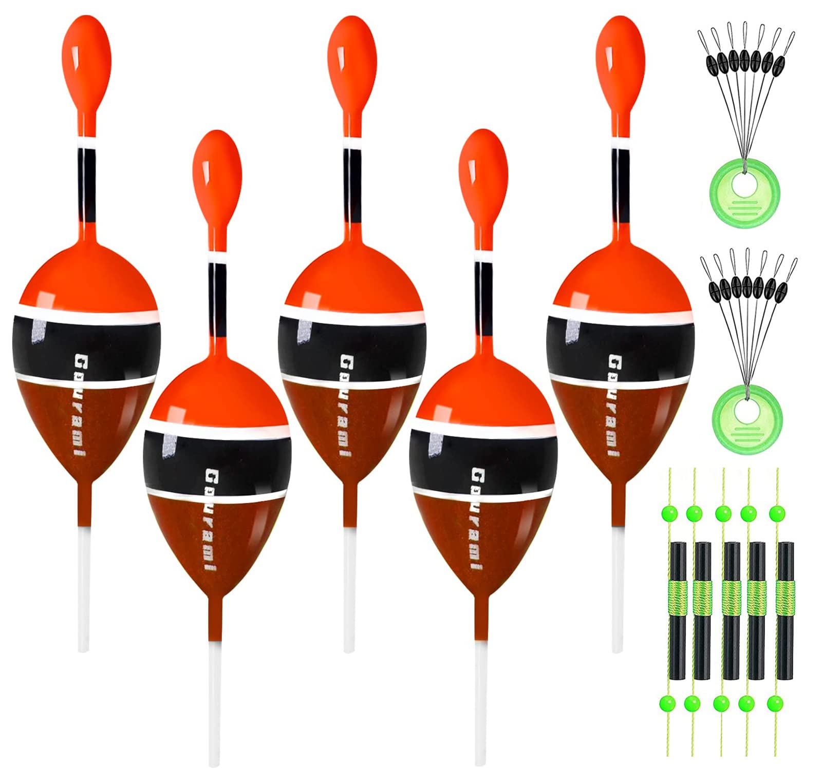 Snapklik.com : Gourami Slip Bobbers Floats Kit,Balsa Wood Slide Bobbers