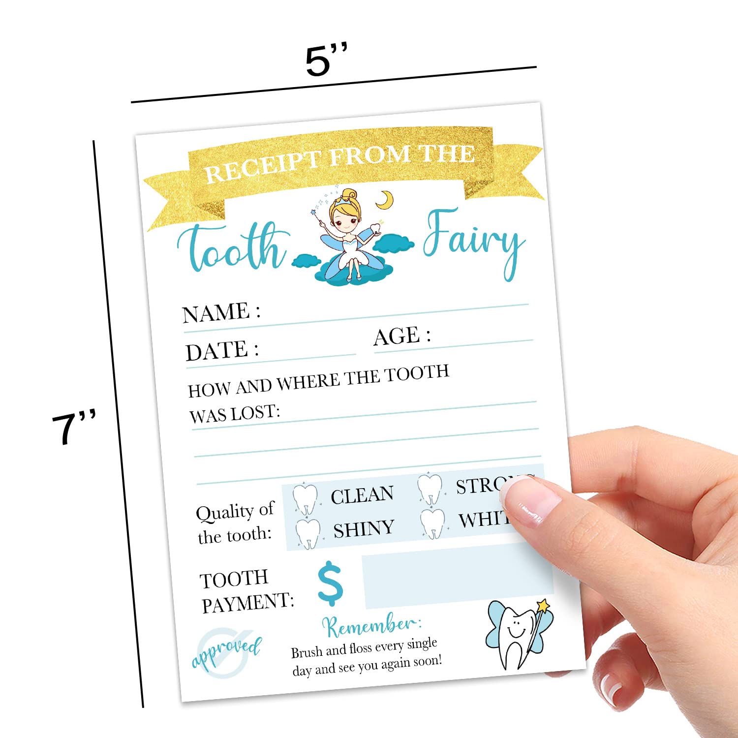 Snapklik.com : Official Receipt From The Tooth Fairy, Tooth Fairy Paper ...
