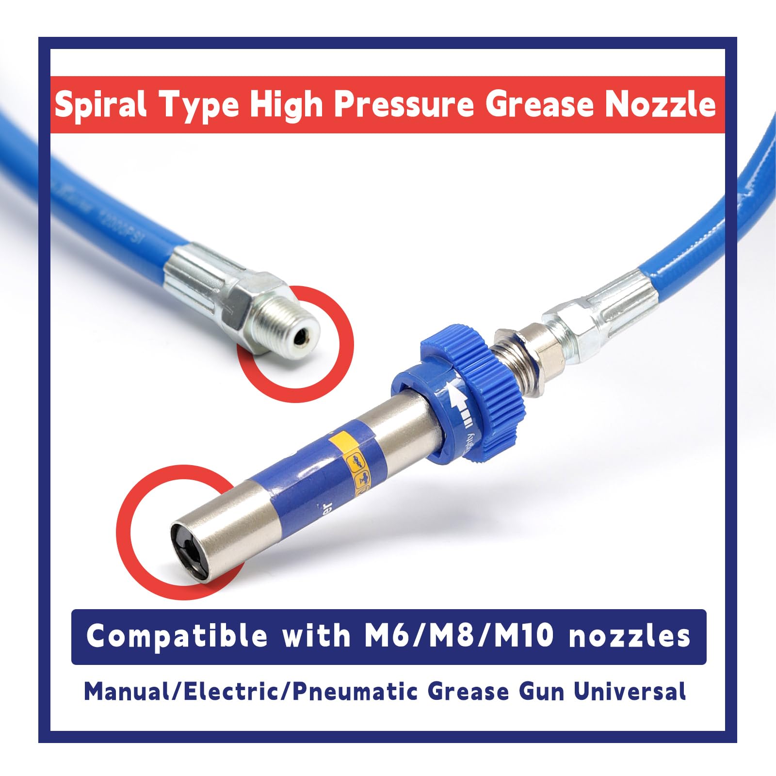 Snapklik.com : High Pressure Grease Coupler, Heavy-Duty Grease Gun ...