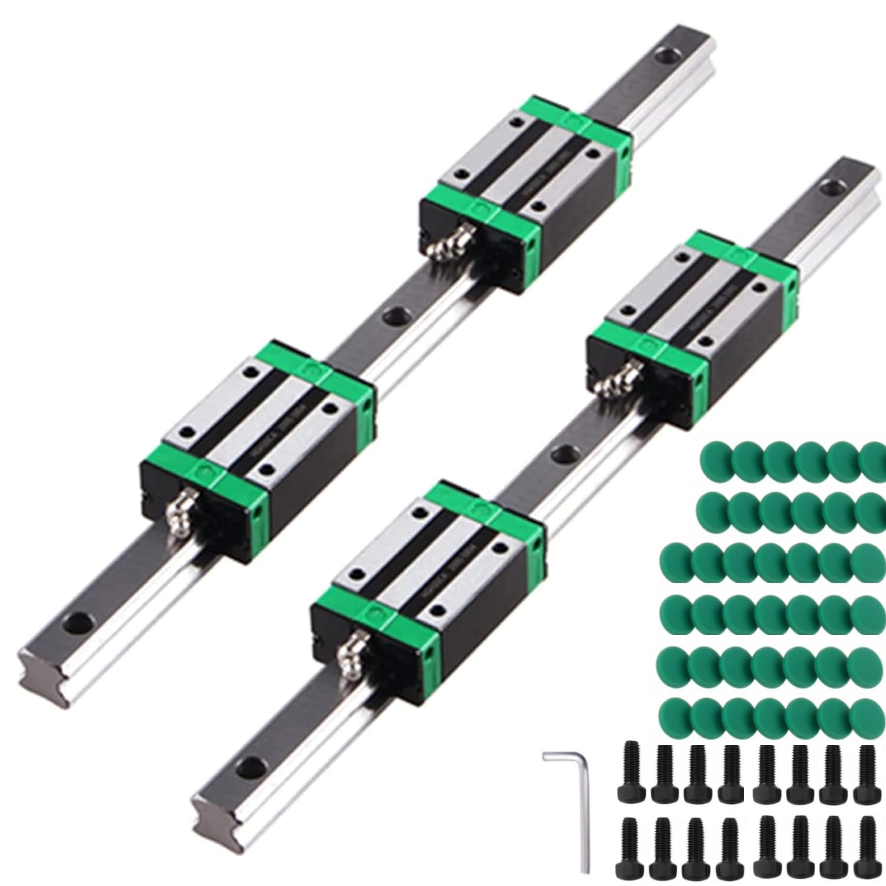 Snapklik.com : Linear Guide Rail 2 X HGR 20-500mm Linear Slide Rail + 4 ...