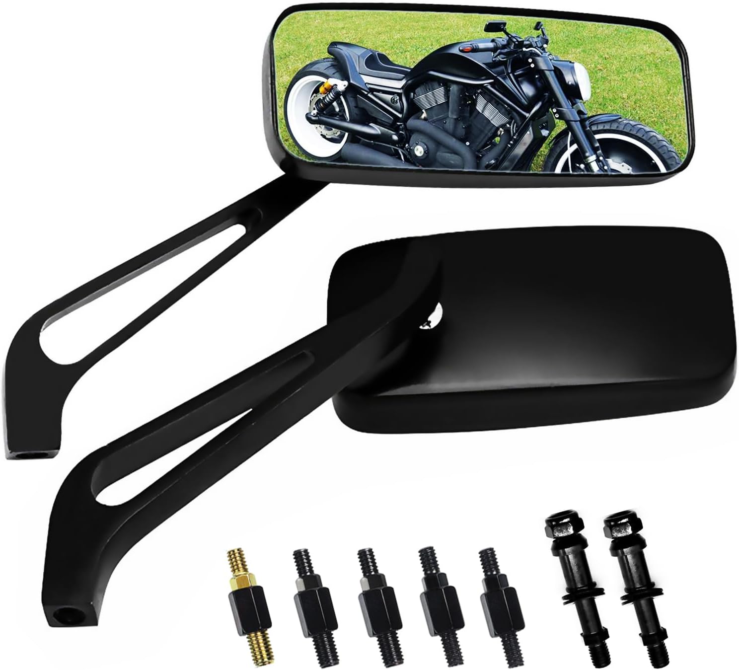 Amazon.com: DoWilwin Universal Convex Motorcycle Mirrors, ATV Rear View ...