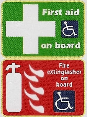 First Aid On Board / Fire Extinguisher On Board - Car Sticker - DCS69 ...