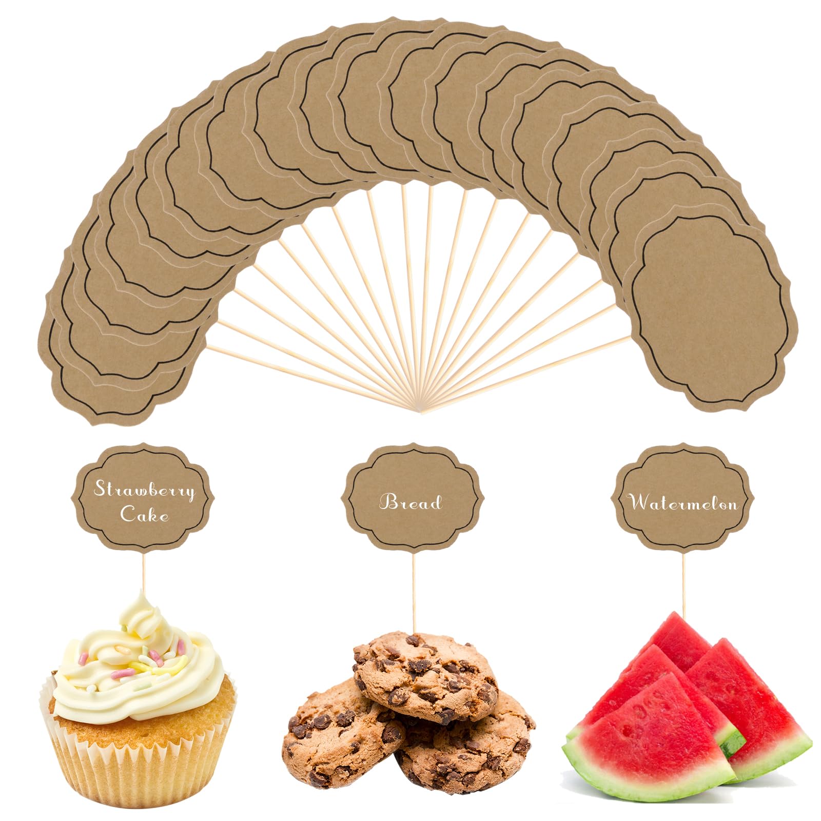 50Pcs Cheese Markers, Food Labels for Charcuterie Board Blank Toothpick ...