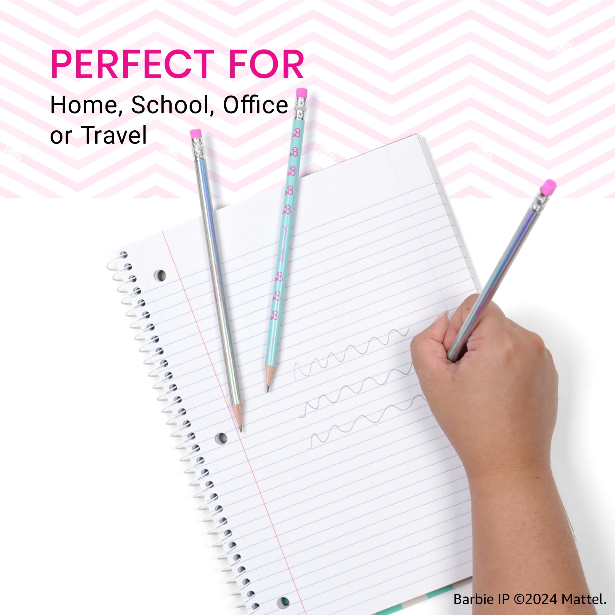 Snapklik.com : Yoobi Barbie X #2 Pencils Pre-Sharpened Pencils