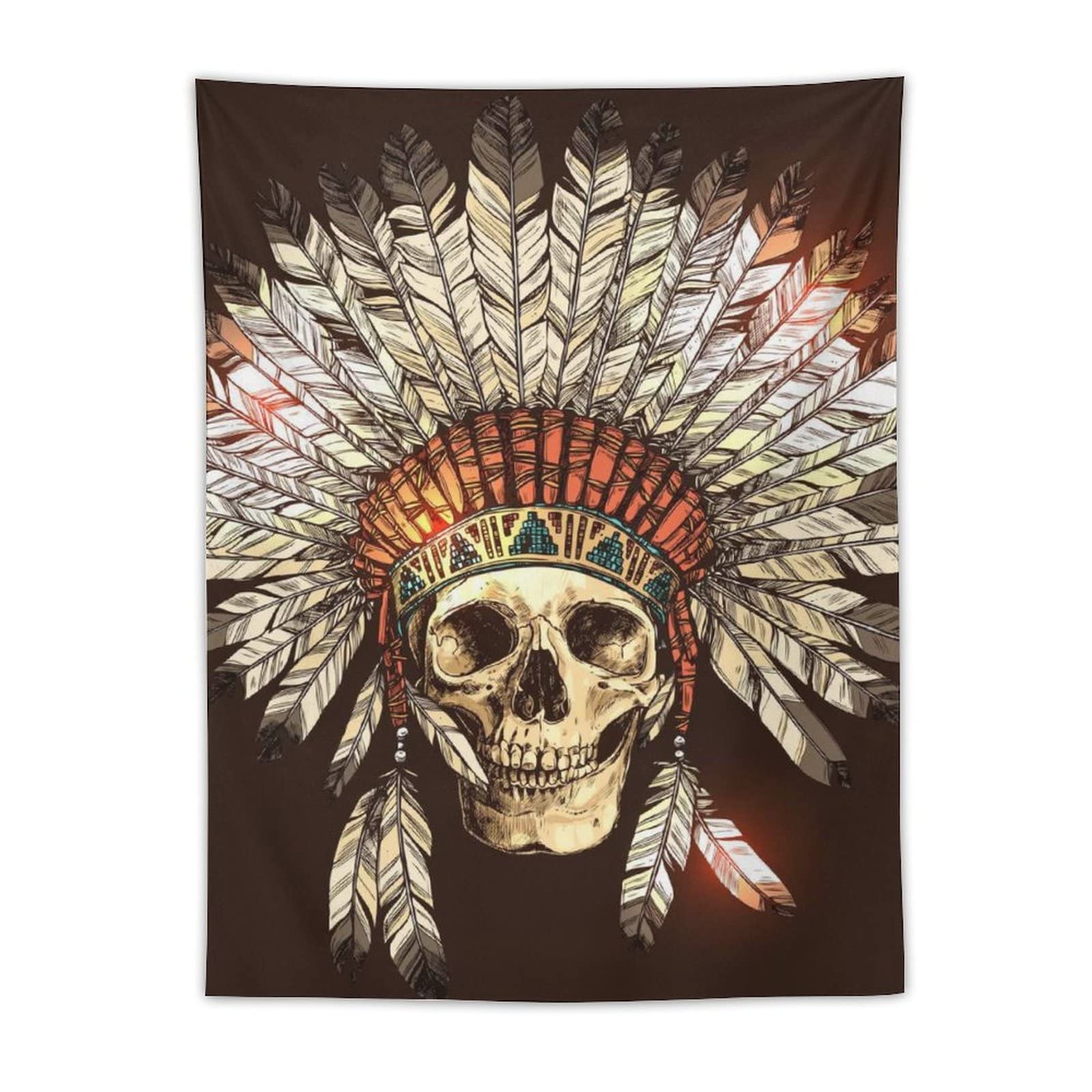 Indian Skull Art Indian Chief Warrior Native American Skull Sku...