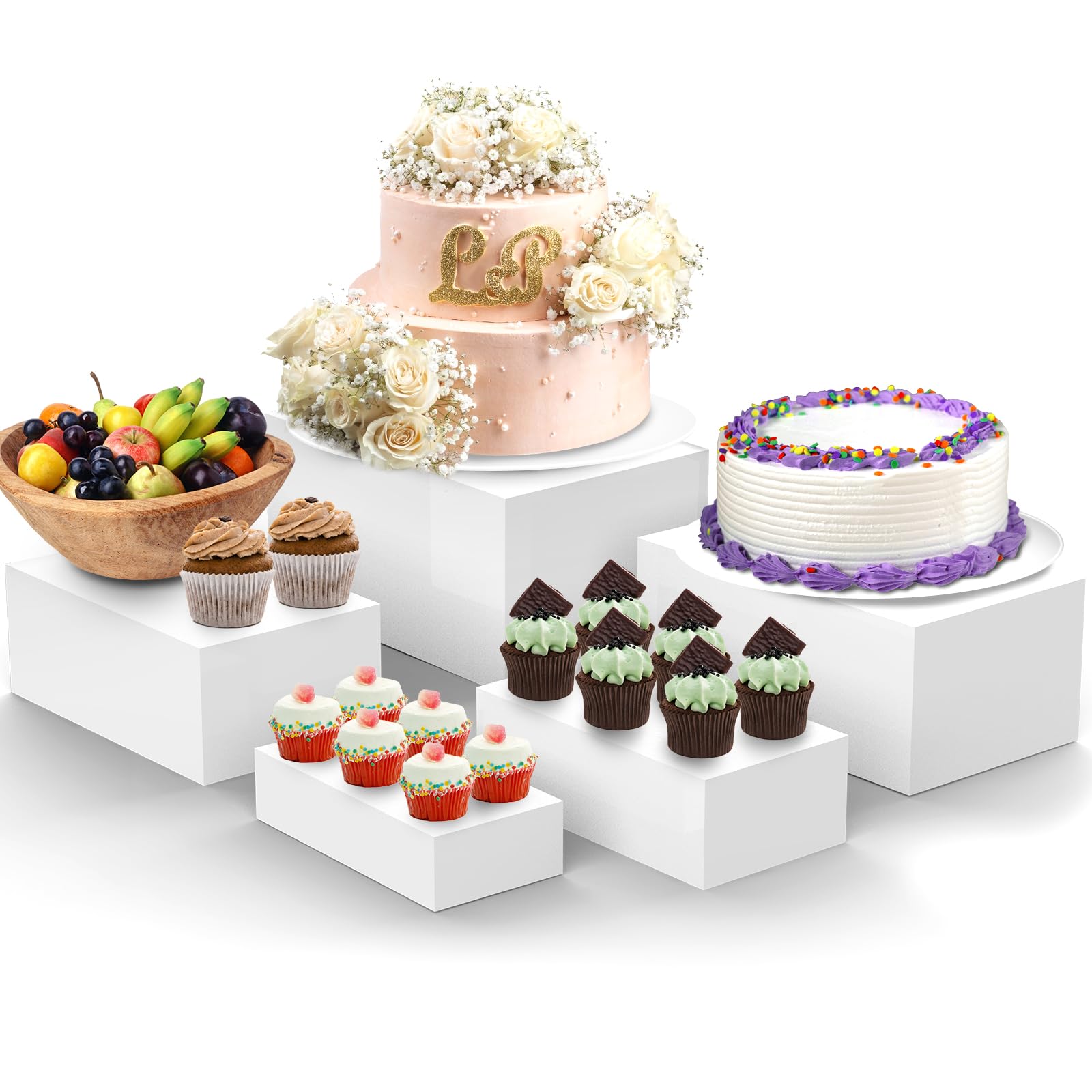 Amazon.com: Buffet Risers, 5PCS Risers Display Stands for Buffet Table ...