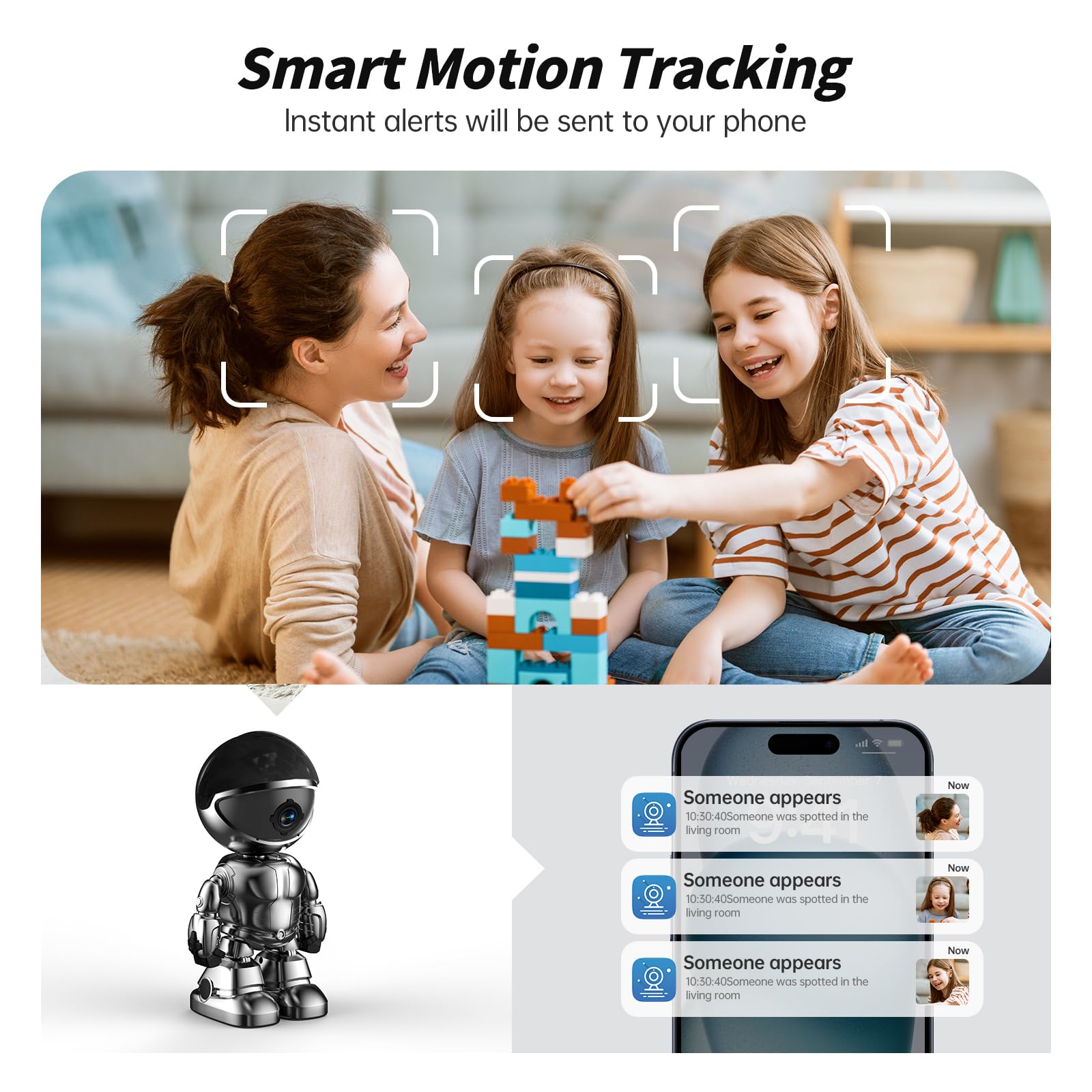 Snapklik.com : JUFLSKY Indoor Camera Robot,5G/2.4Ghz WiFi Robot Cameras ...