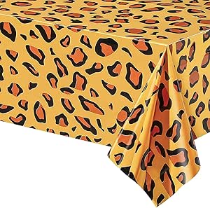 Jungle Safari Animal Leopard Print Plastic Tablecloths,Leopard PVC ...