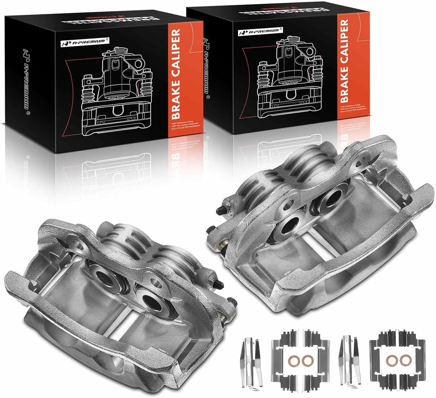 A-Premium Disc Brake Caliper Assembly with Bracket Compatible with Cadillac, Chevy & GMC Models ...