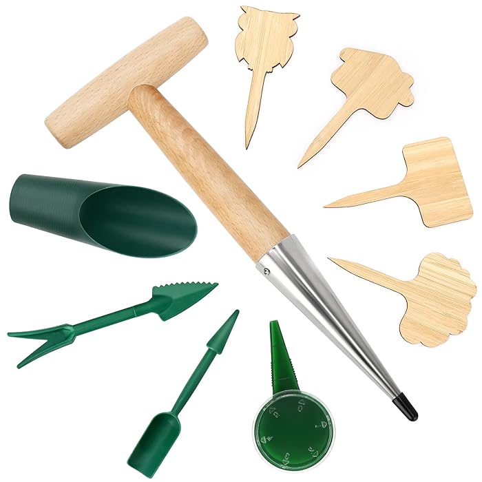 Buy Potzya Planting Tool Kit, Garden Tool Set, Come with Wood Handle ...