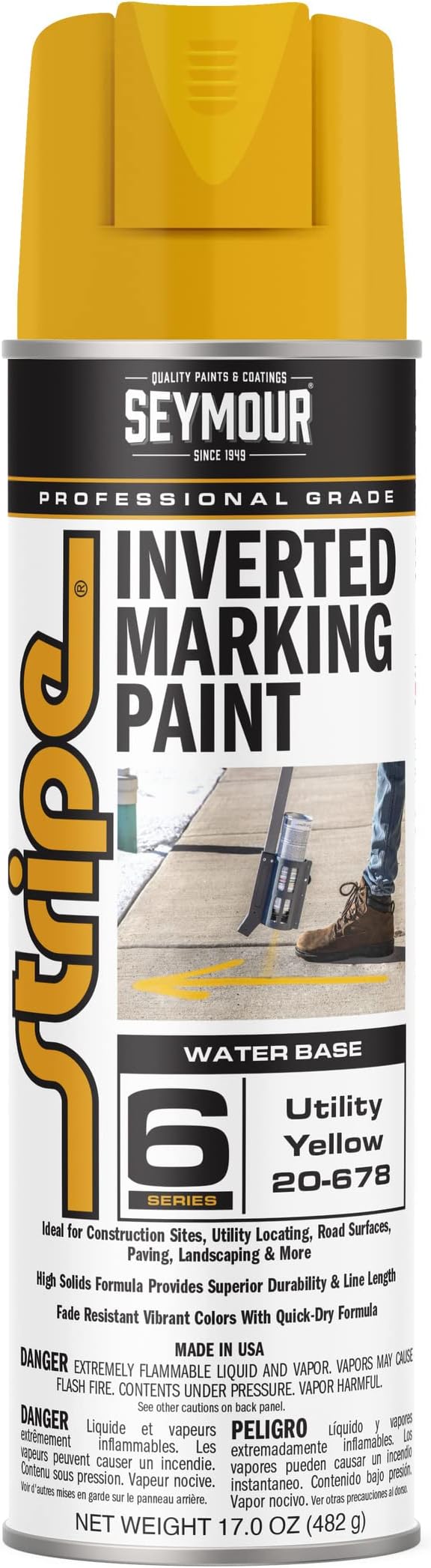 Amazon.com: Seymour 20-678 Stripe Inverted Tip Marker, Utility Yellow