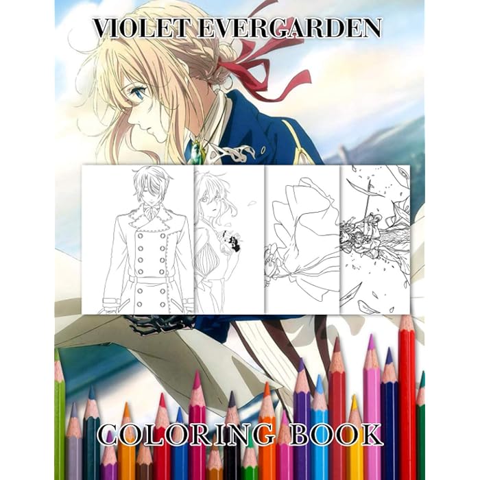 Buy violet evergarden Coloring Book: violet evergarden Manga, violet ...