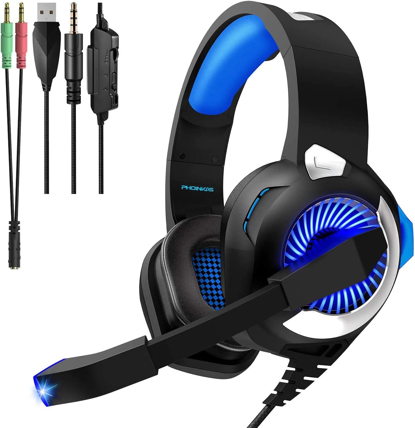 Amazon.com: Stereo Gaming Headsets, DeliToo Lightweight Retractable ...
