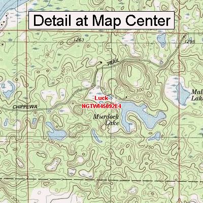 Amazon.com : USGS Topographic Quadrangle Map - Luck, Wisconsin (Folded ...