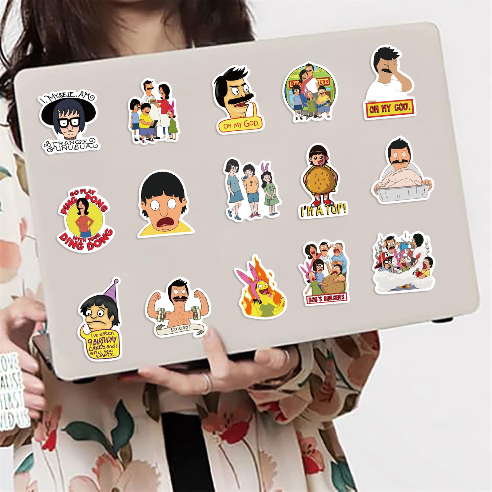 Snapklik.com : 50pcs Bobs Burgers Waterproof Sticker For Water Bottles ...