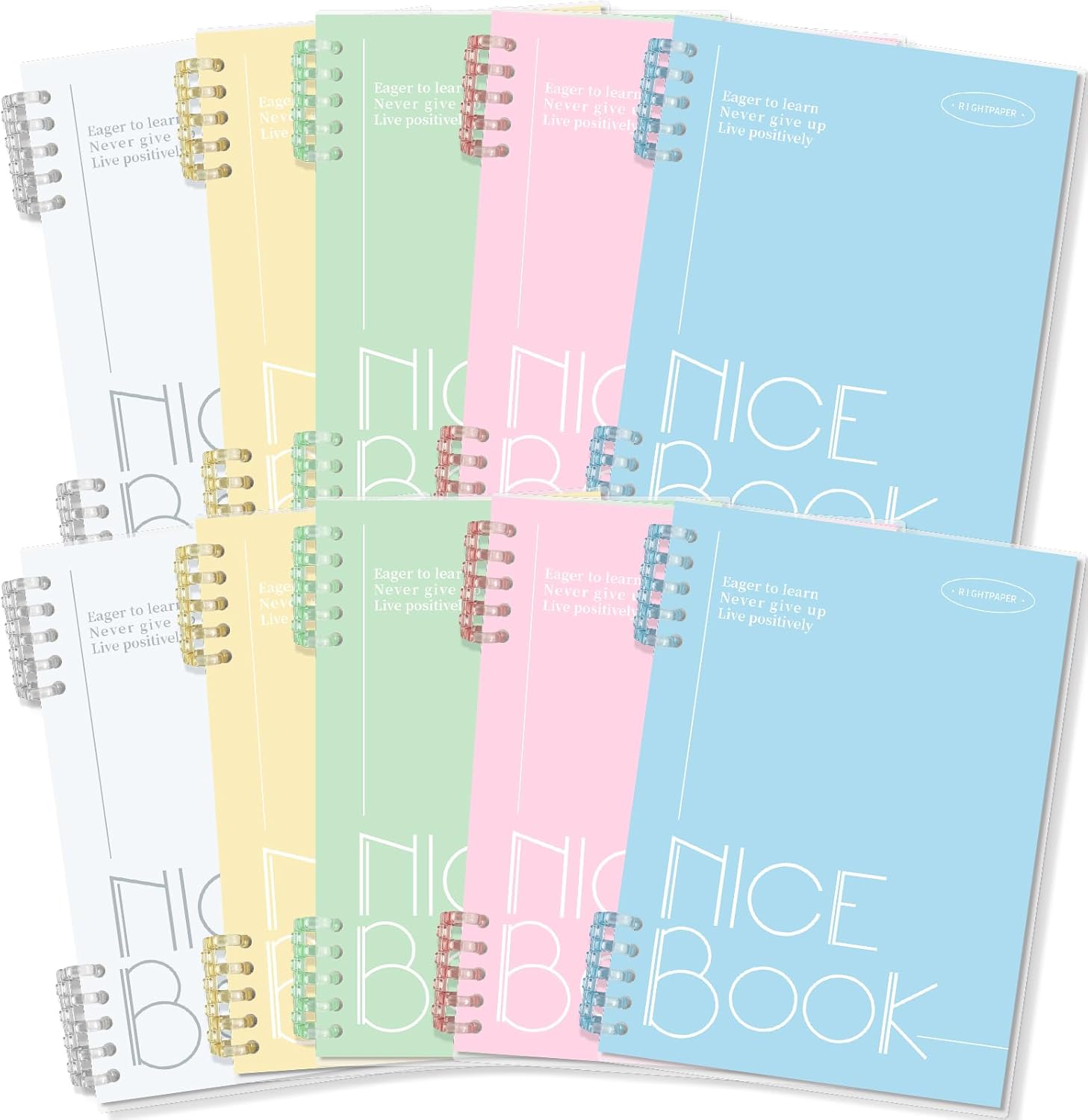 Amazon.com : OSIMIG 10 Pack A5 Campus Binder Notebooks Bulk, 8x5.5 Inch ...