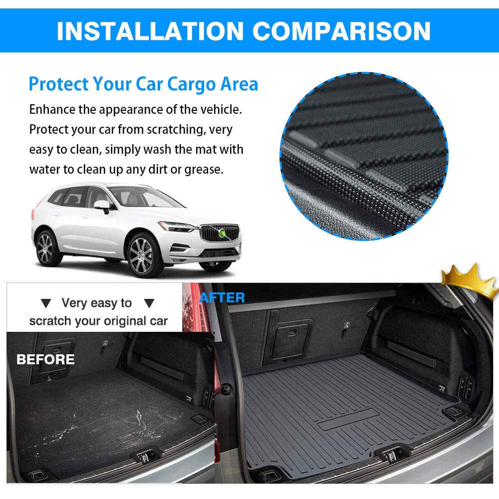 Mixsuper Custom Fit Cargo Liner for 2019-2023 Volvo XC60 Trunk Mat XC60 ...