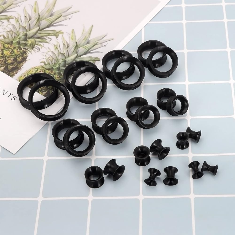 Hard Silicone Ear Gauges 2PCS 4G-1" Soft Had Natual Silicone Ea Gauges ...