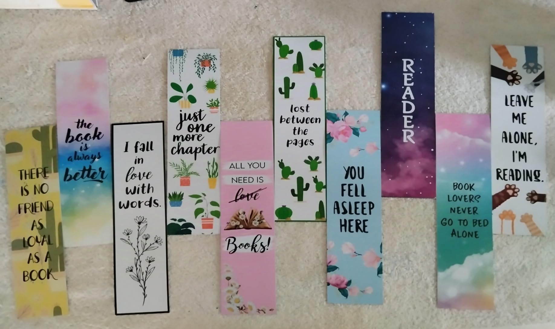 Bookmarks for Book Lovers Set of 10 Pcs Specially Designed Theme ...