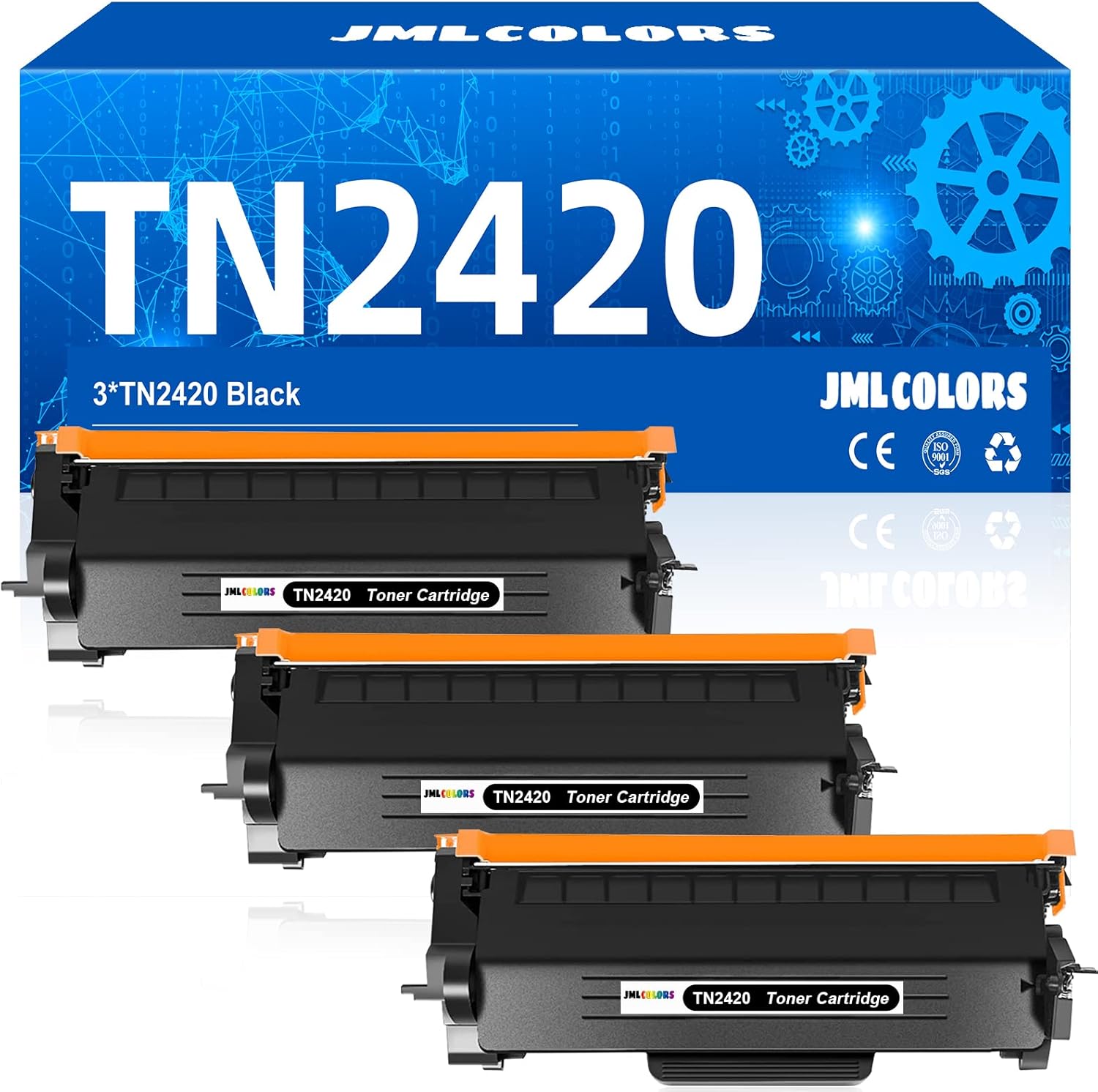 JMLCOLORS cartuccia toner compatibile con Brother TN2410 TN 2420 per ...