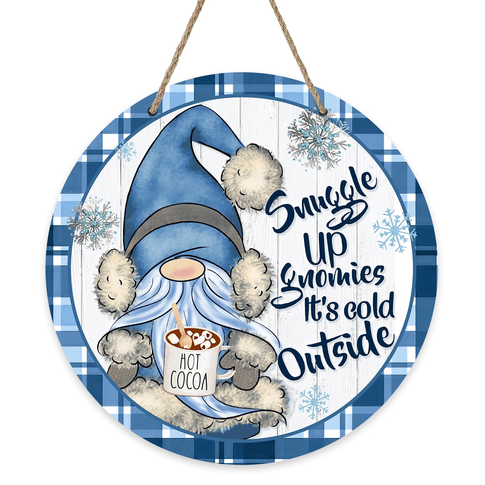 Amazon.com: Deroro Winter Snuggle Up Gnomies It's Cold Outside Front ...