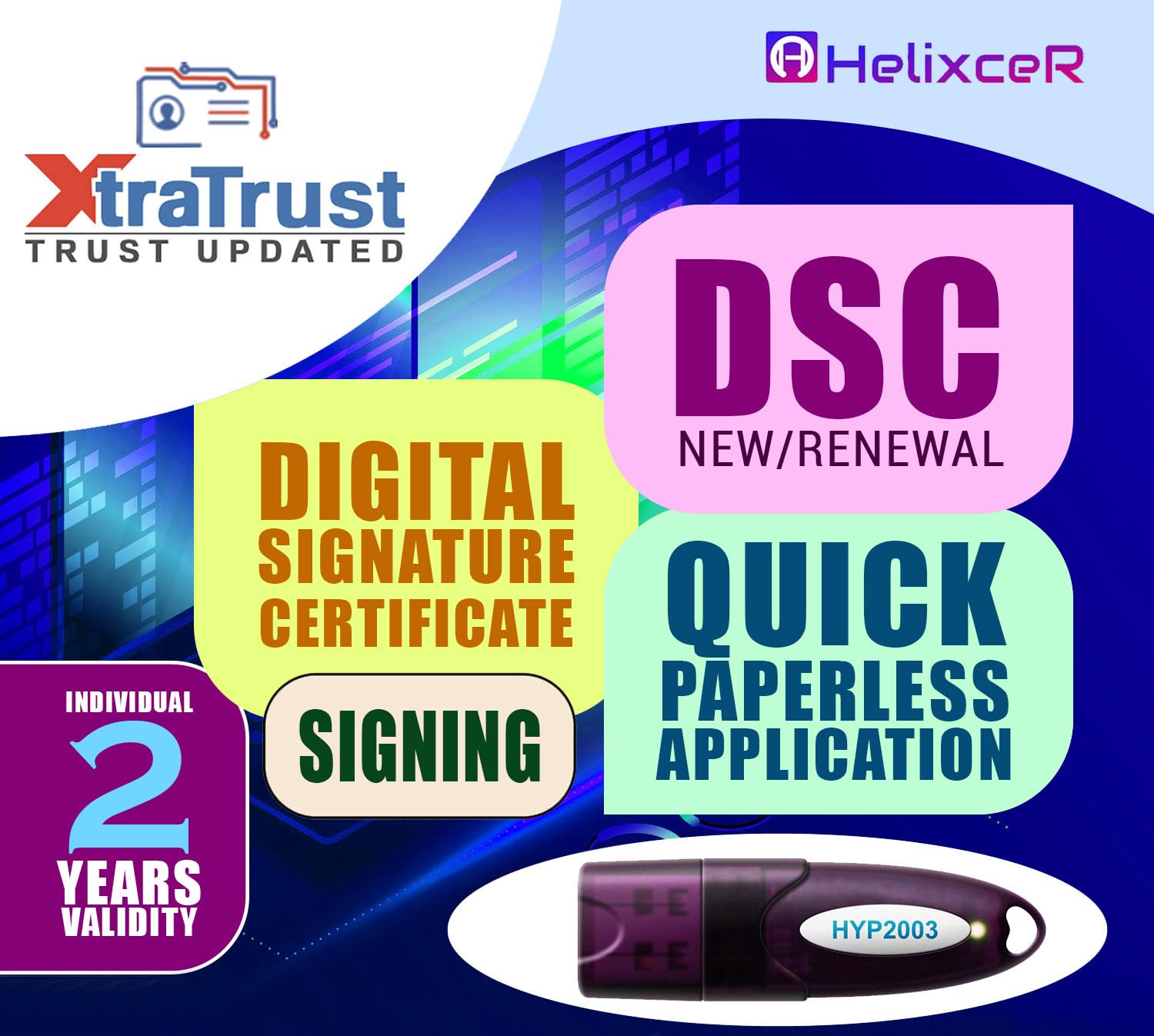 Helixcer XtraTrust Digital Signature Certificate (DSC) Class 3 ...
