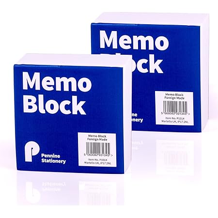 2X Memo Blocks with 400 Sheets Each - Office Jotter Paper Notepads ...
