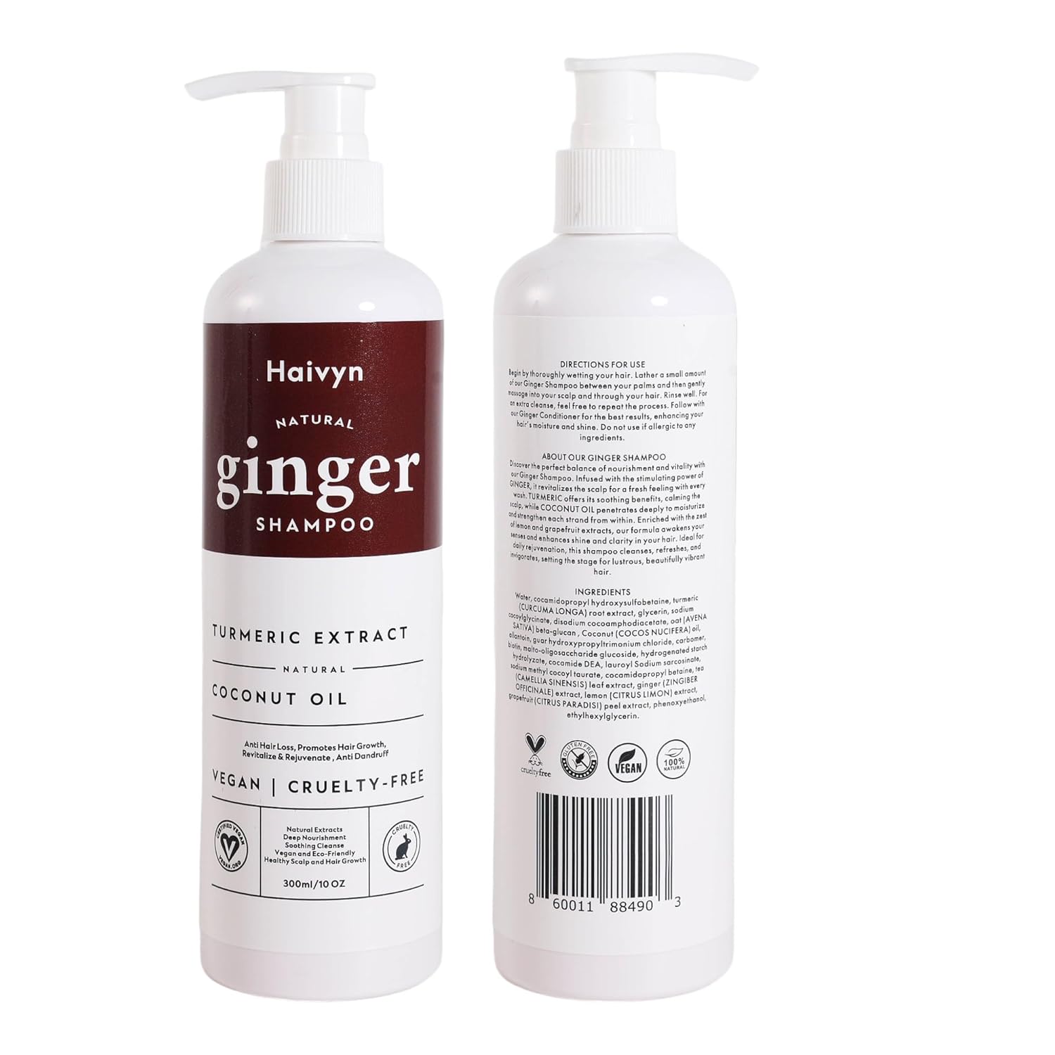 Amazon.com : HAIVYN NATURAL GINGER SHAMPOO - REVITALIZING SCALP ...