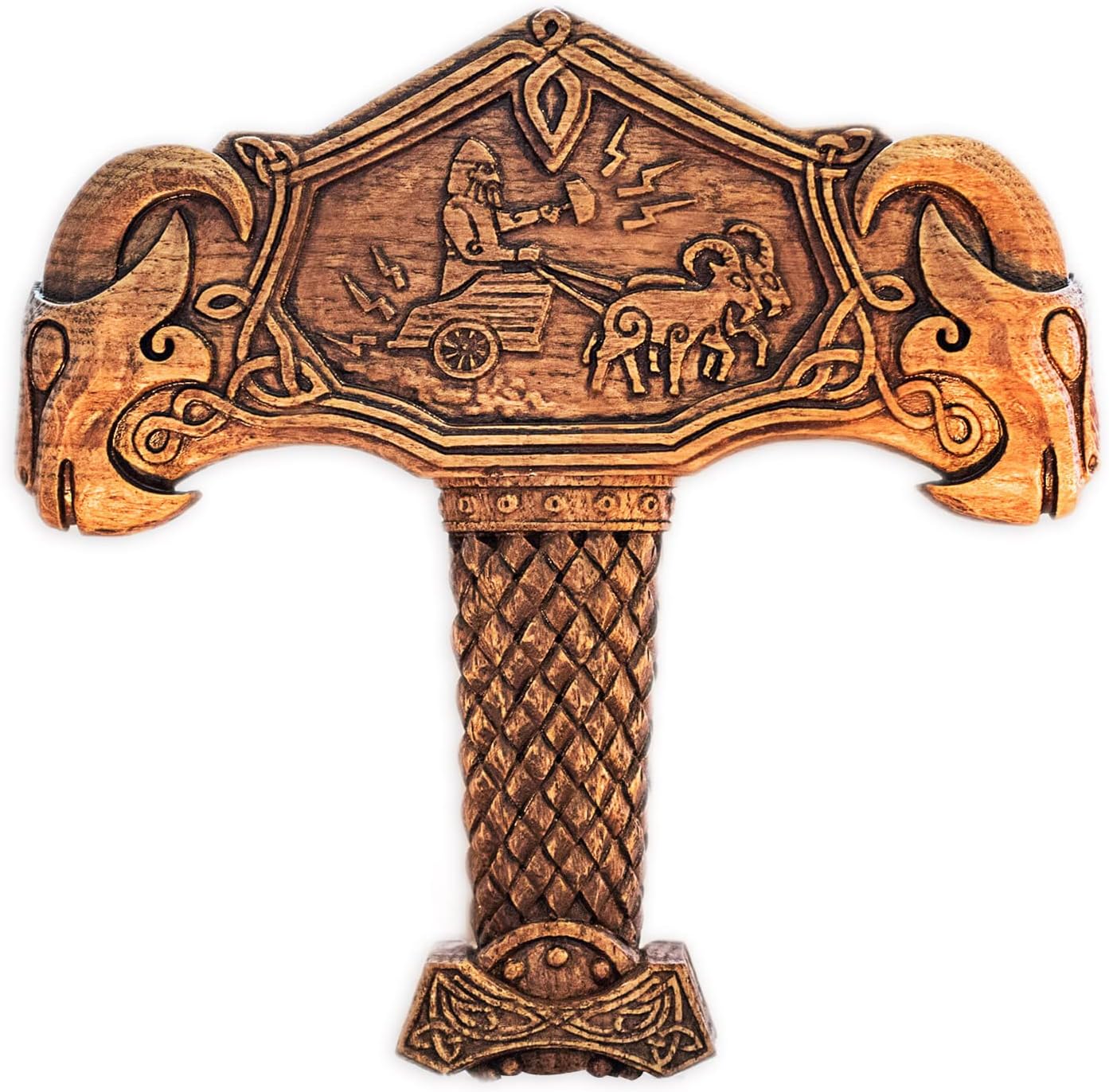 Amazon.com: LIUL Mjolnir Thor Hammer Ornament The of with Image Goats ...