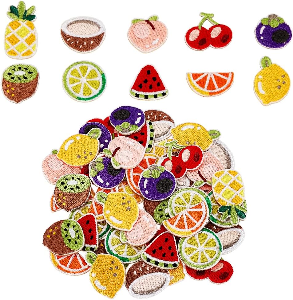 Amazon.com: Orange Slice Round Patch Fresh Cut Citrus Embroidered Iron ...