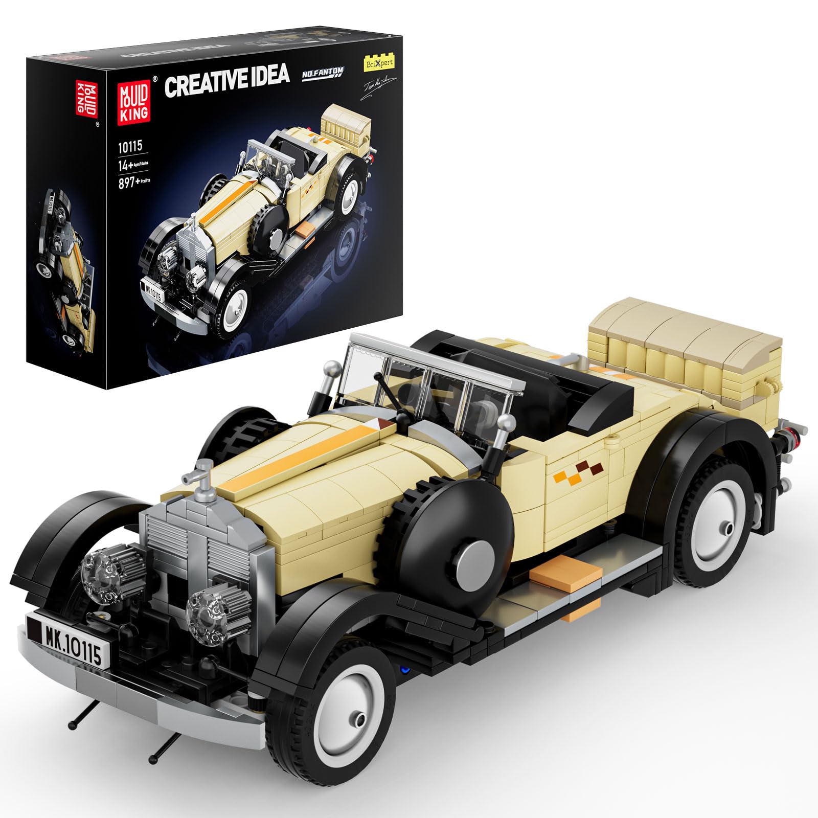 Amazon.com: Mould King Vintage Car, Collectible Classic Antique Vehicle ...