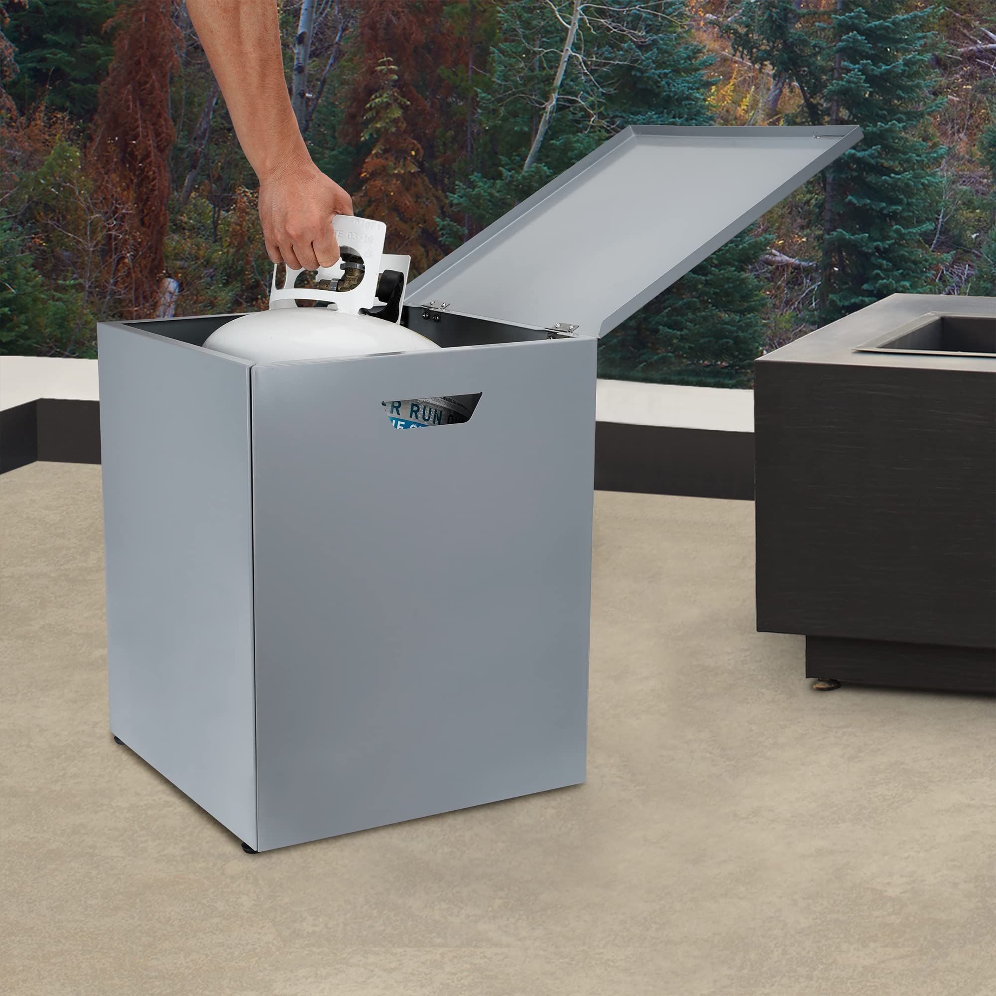 Stanbroil Propane Tank Hideaway Table for Standard 20lb Gas Tank Fire ...