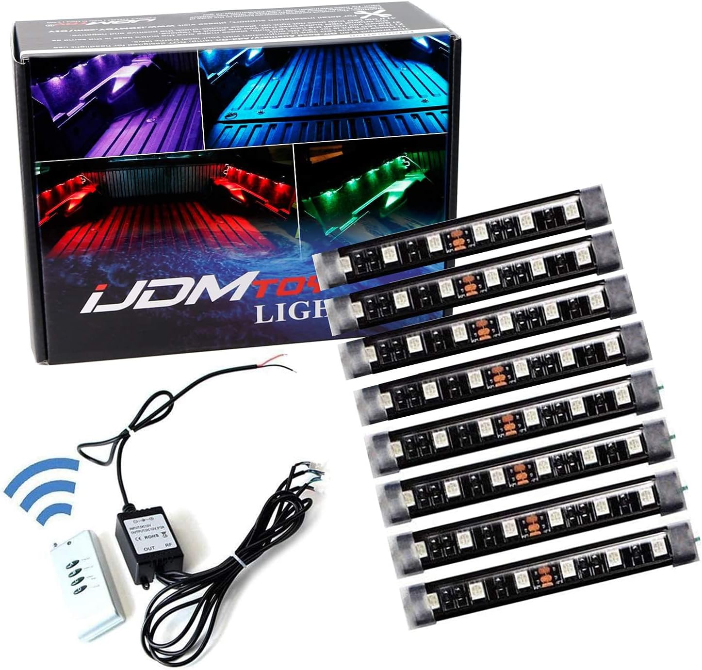 Amazon.com: iJDMTOY 8-Piece Universal Fit 48-LED RGB Multi-Color LED ...