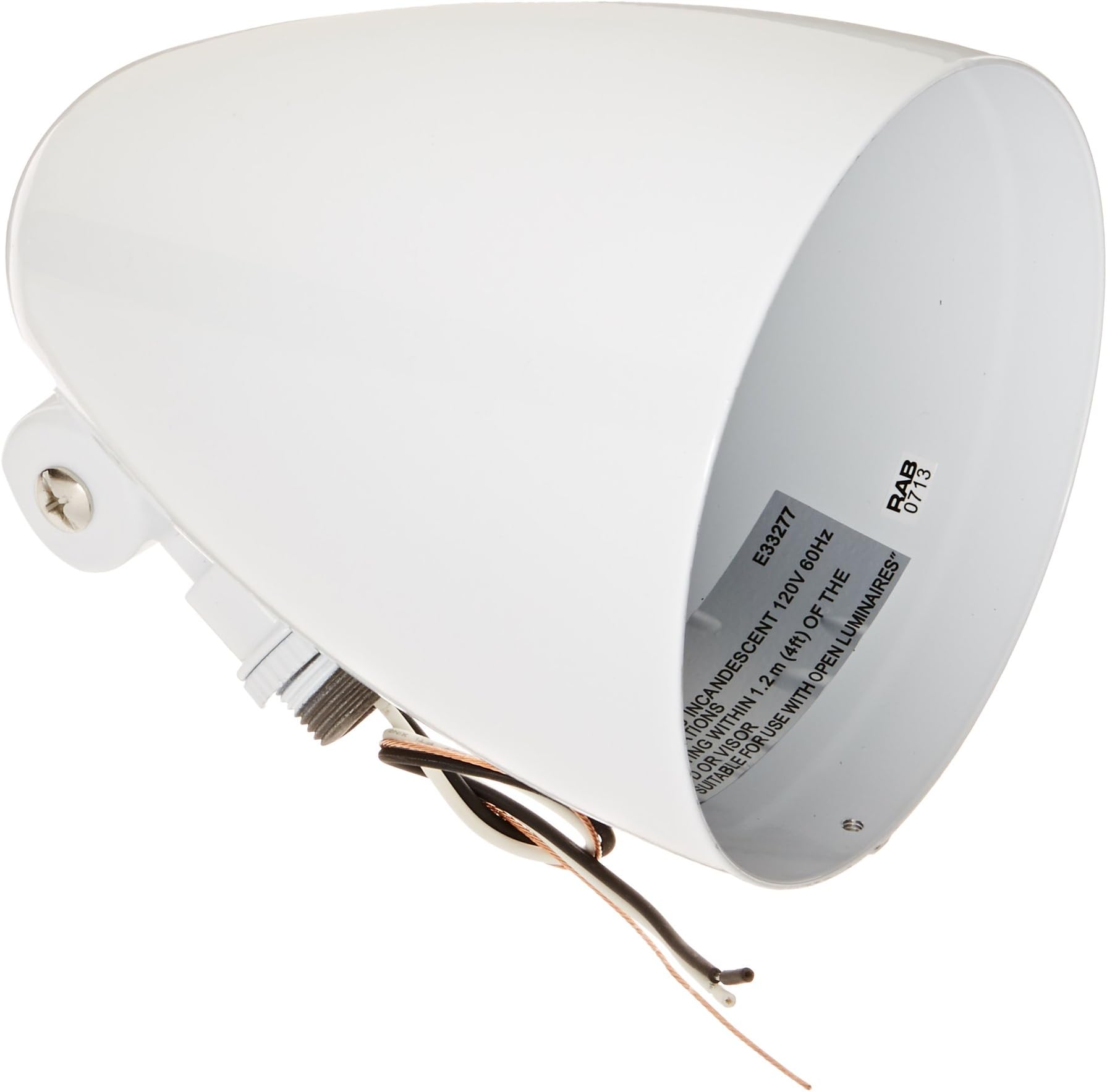 RAB Lighting HB101W Bullet Shape Par Floodlight, PAR38 Type, Aluminum ...