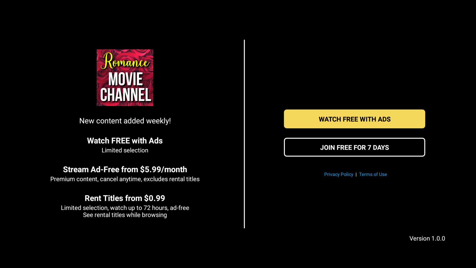 Romance Movie Channel - App on Amazon Appstore