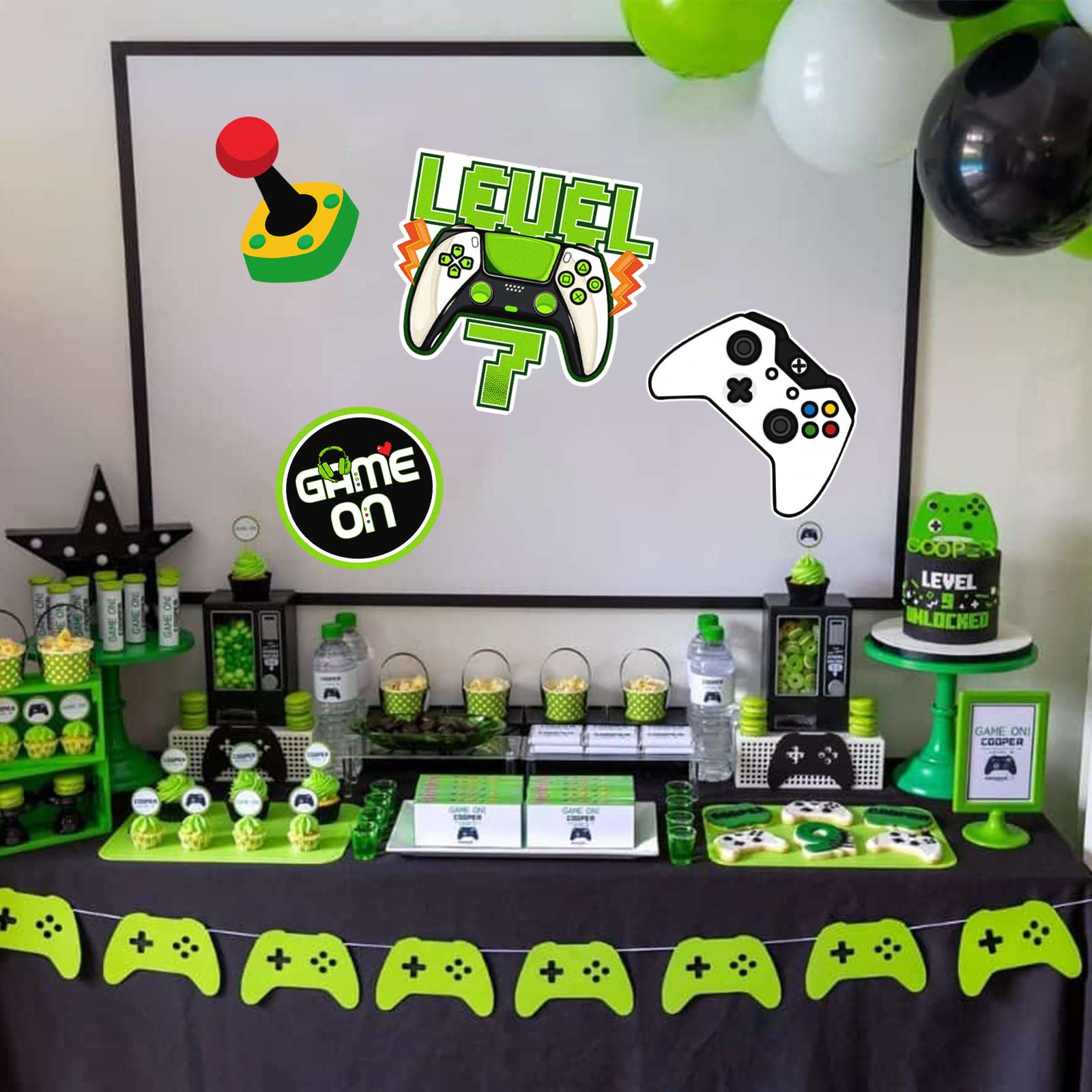 Xbox Party Centerpieces 36Pcs Game Party Cupcake Toppers Video Game