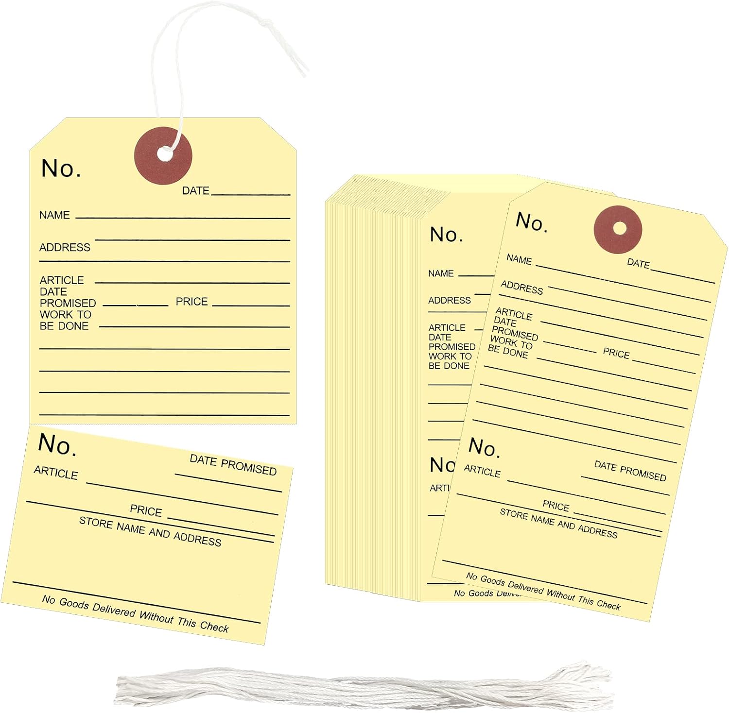 Amazon.com : 200 Pcs Repair Tags with Wire Manila Writable Numbered ...