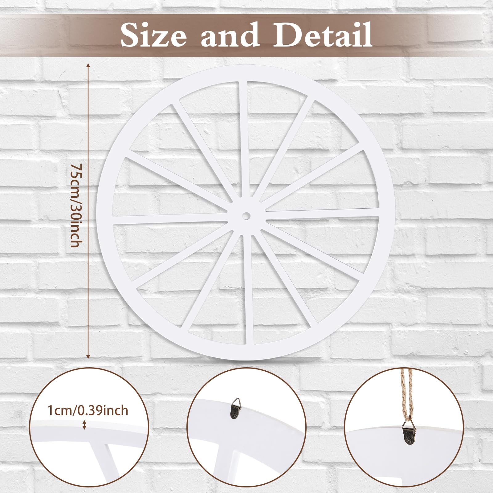 Snapklik.com : DaisyInner Wood Wagon Wheel Decorative Old Western Style ...