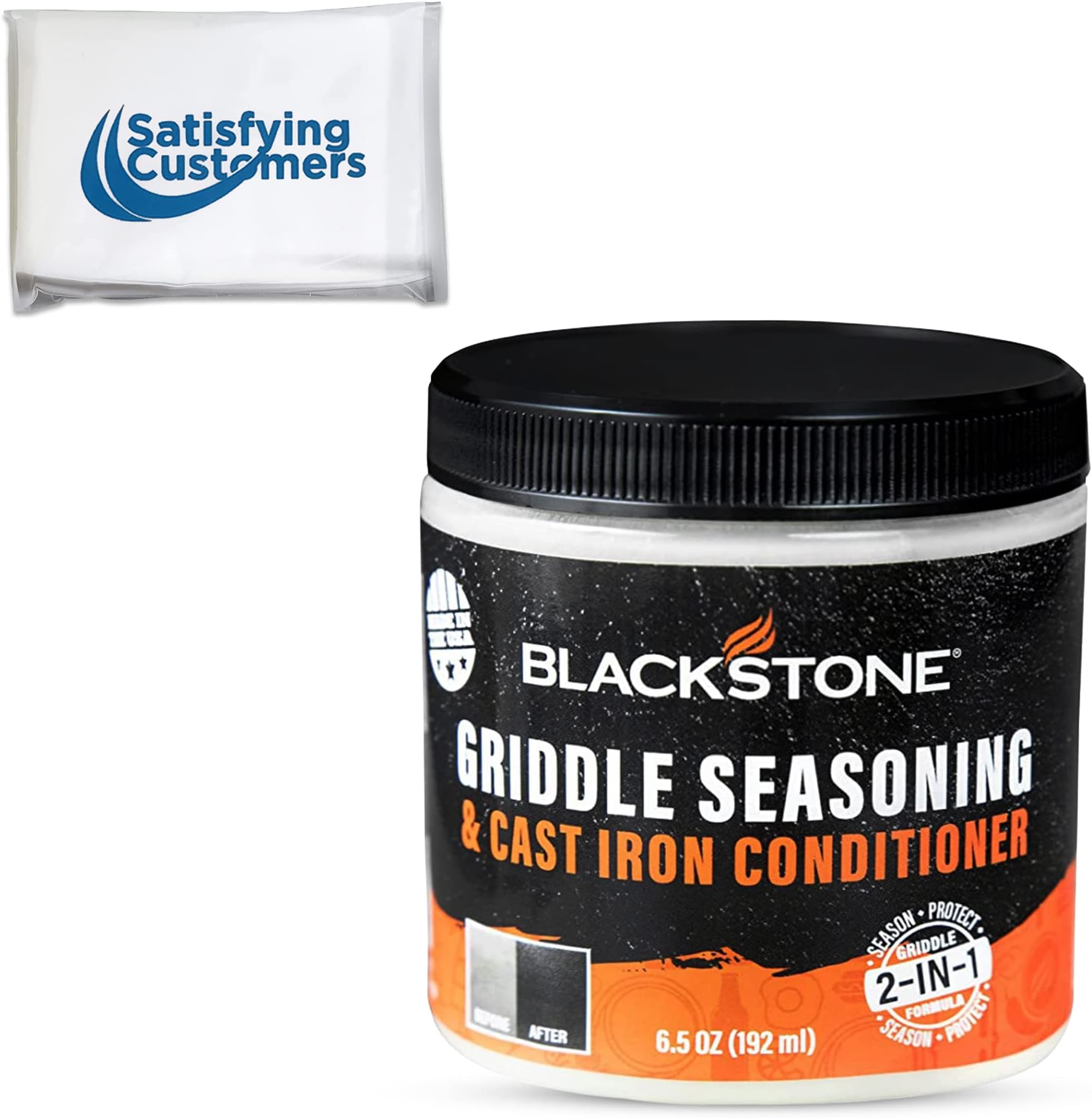 Amazon.com: Blackstone 4146 Griddle Conditioner Kit 2-in-1 Cast Iron ...