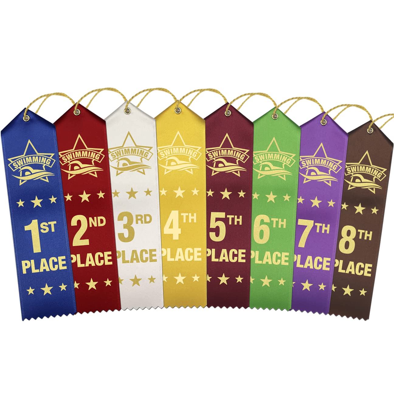Amazon.com: RibbonsNow Swimming Ribbons 1st - 8th Place, 400 Total ...