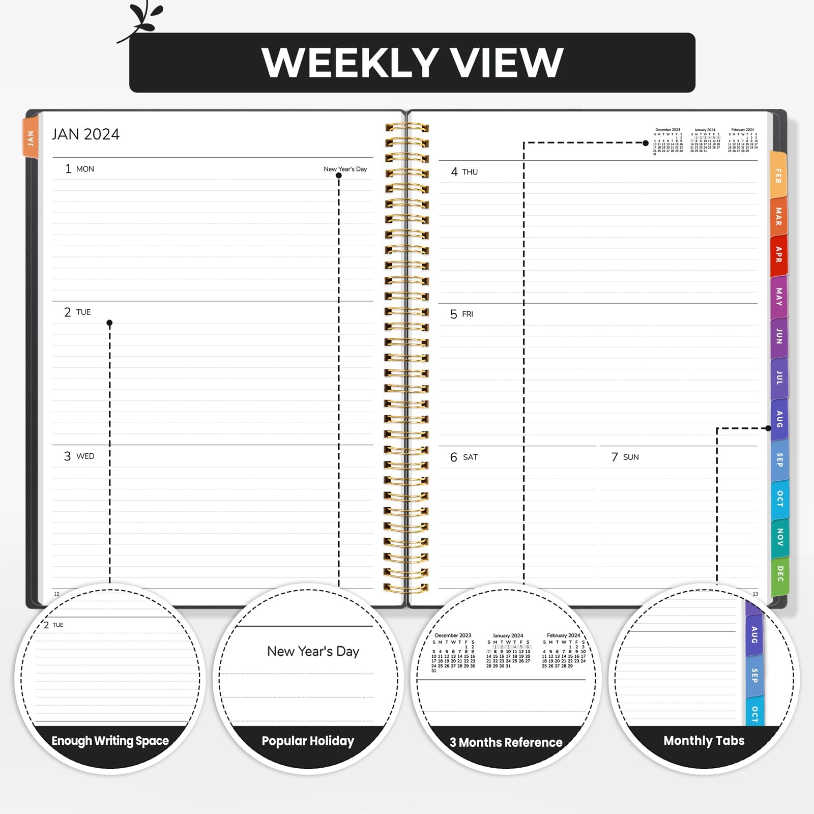 Snapklik.com : GNL 2024 Weekly And Monthly Planner, January - December ...