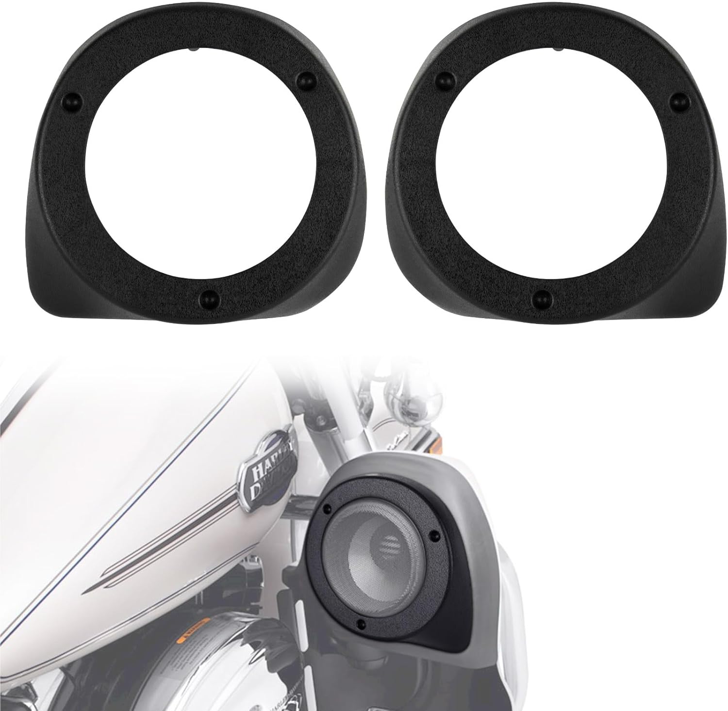 Amazon.com: PSLER Motorcycle 6.5 inch Speaker Boxes Pod for Lower ...