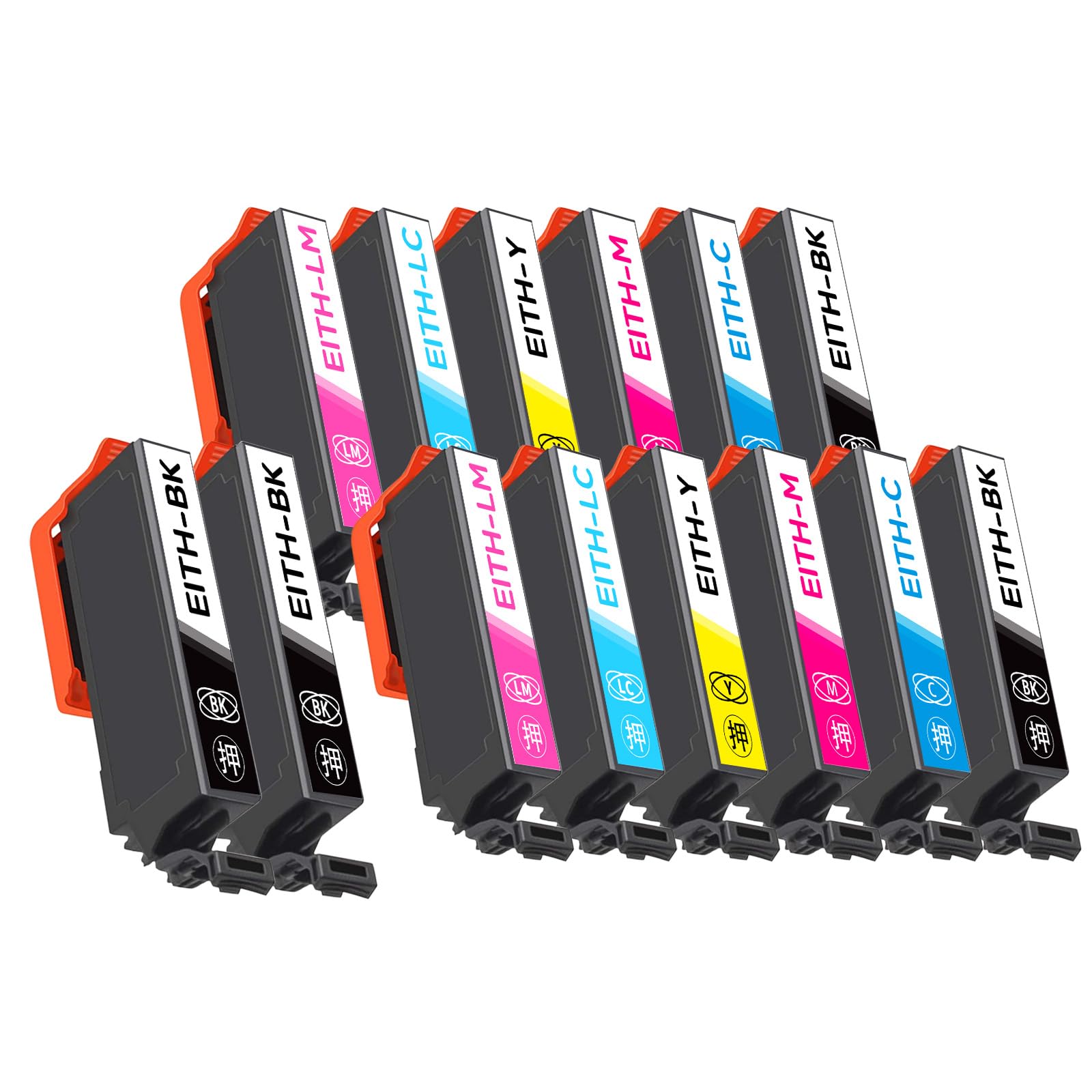 Amazon.co.jp: Karasaki ITH 互換インク エプソン用 EPSON用 ITH インク イチョウITH-BK C M Y LC LM 6色2セット＋2黒 合計14本対応機種 ...