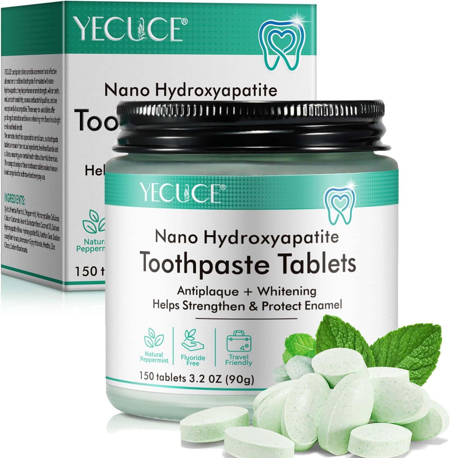 Amazon.com: Toothpaste Tablets 150PCS, Fluoride Free Toothpaste Tabs ...