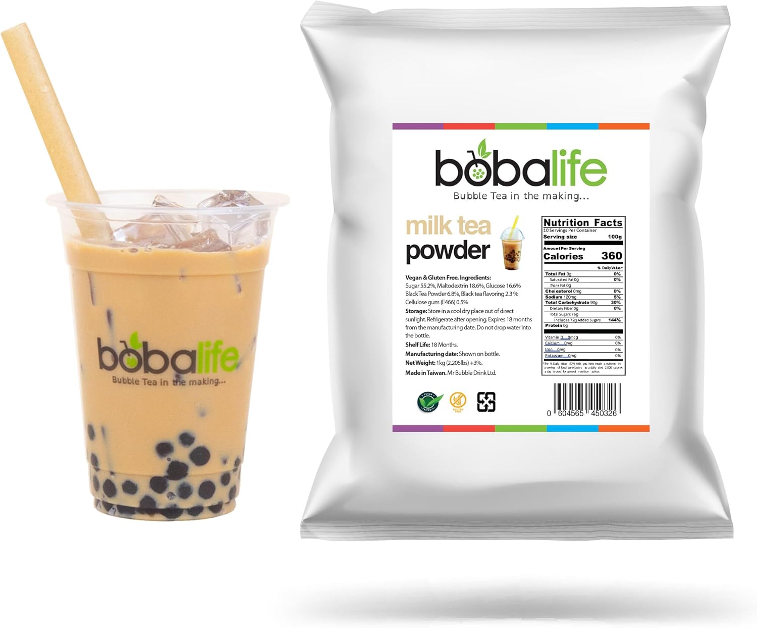 Bobalife 3 in 1 Milk Bubble Tea Powder (1kg) | 20-30 Servings (Variable ...