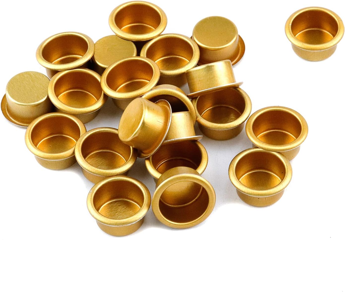 Amazon.com: Oedema Golden Candle Cups Aluminum Candle Holders Candle ...