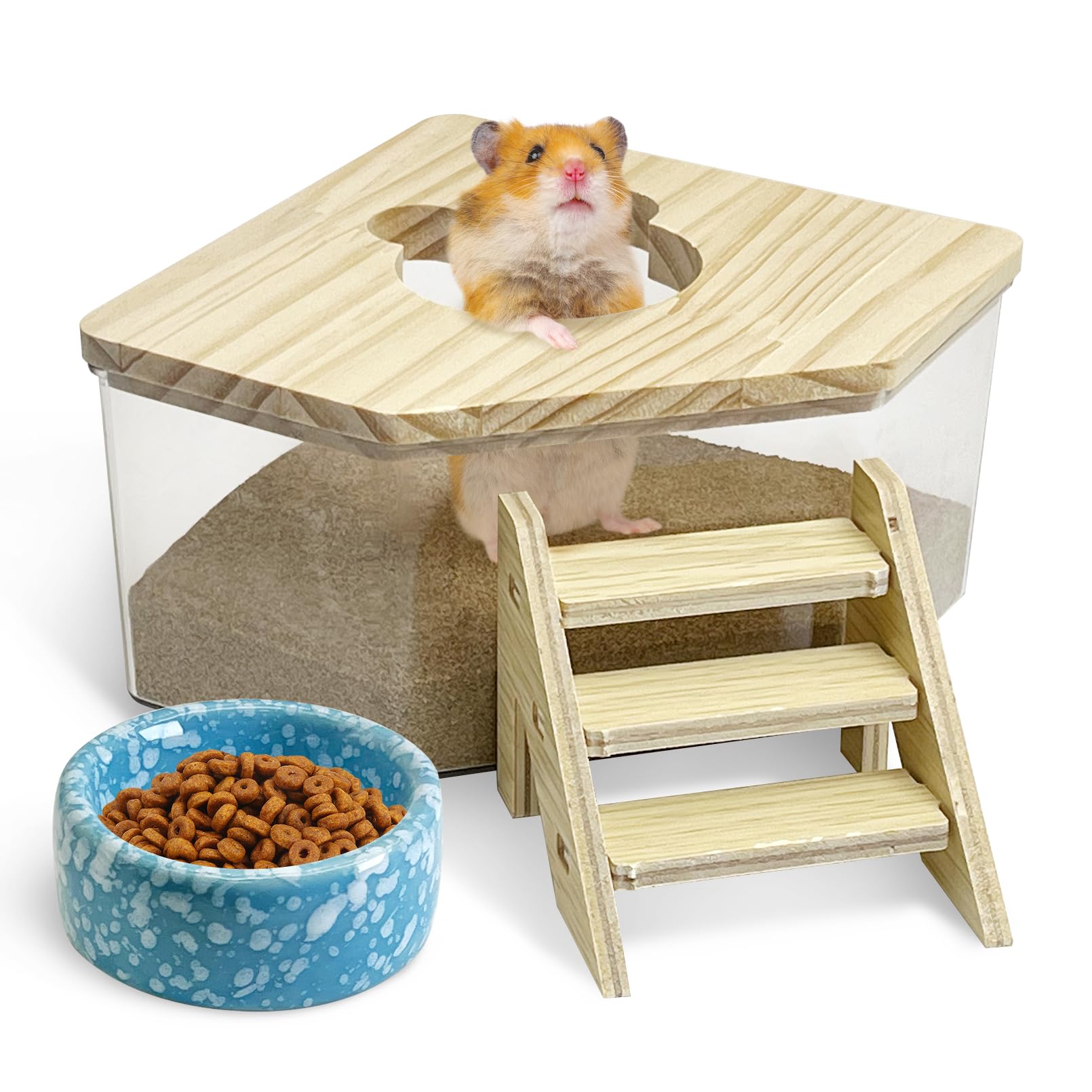 Snapklik.com : Kathson Hamster Sand Bath Box Transparent Acrylic Small ...