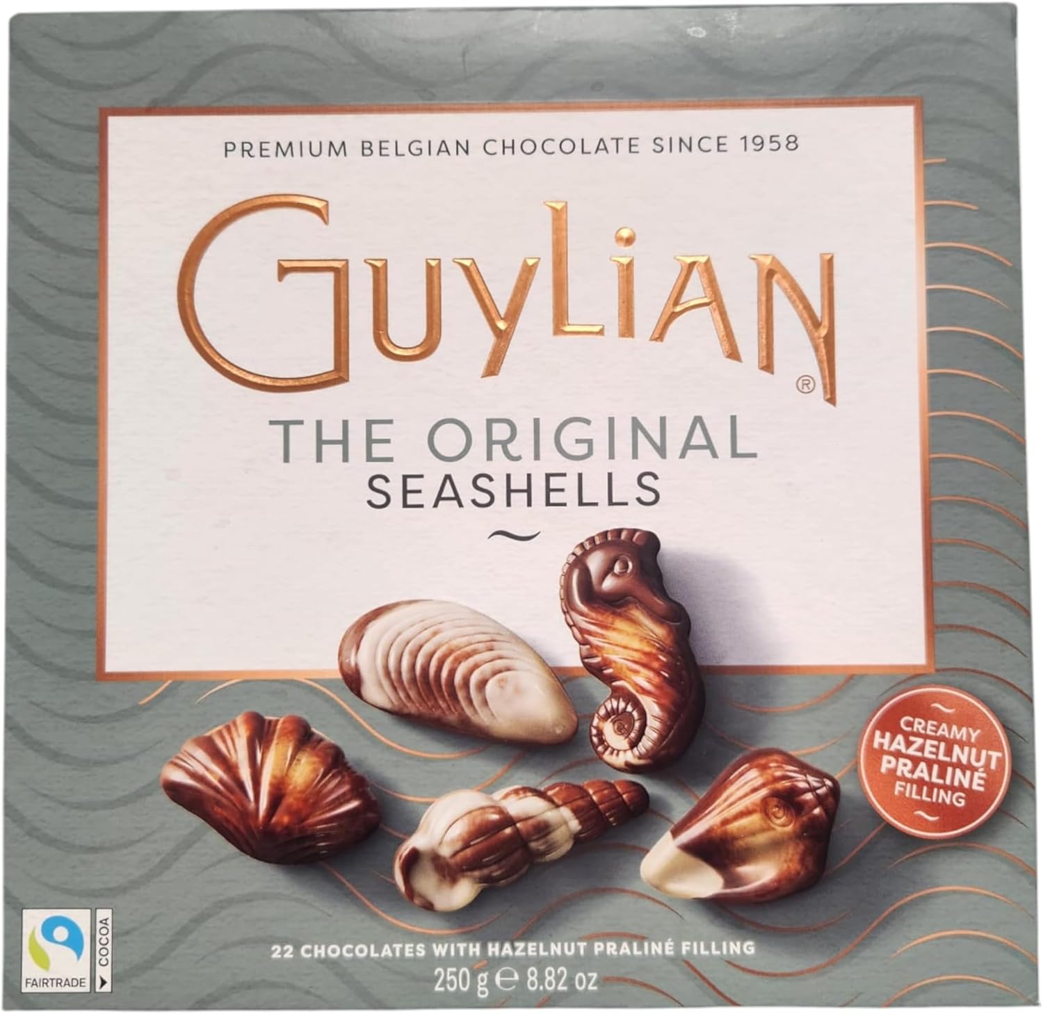 Guylan The Original Seashells, 250g Box of Premium Belgian Chocolates ...